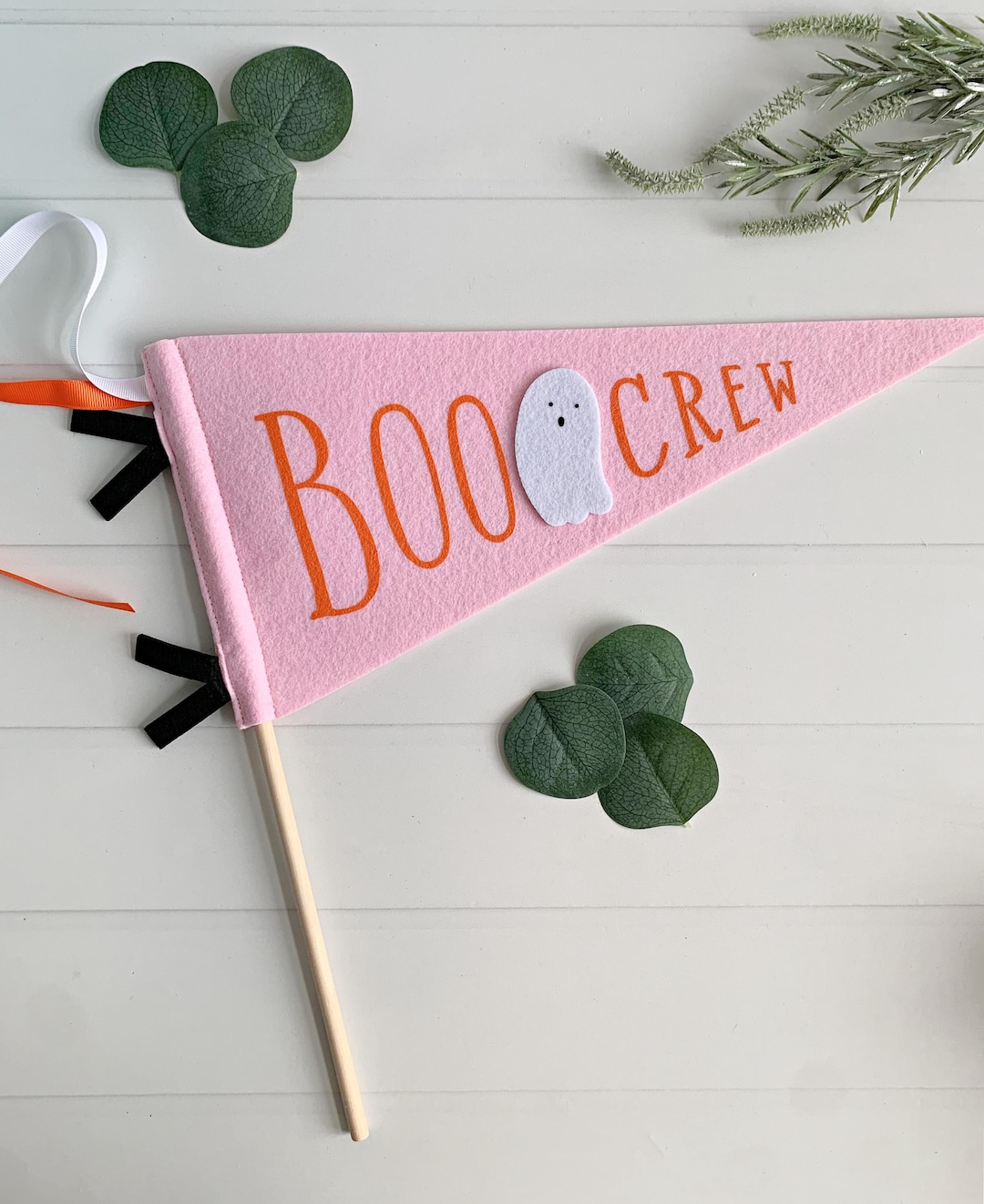 Boo Crew Felt Pink Halloween Pennant - Perfect for a Boo Basket or ...