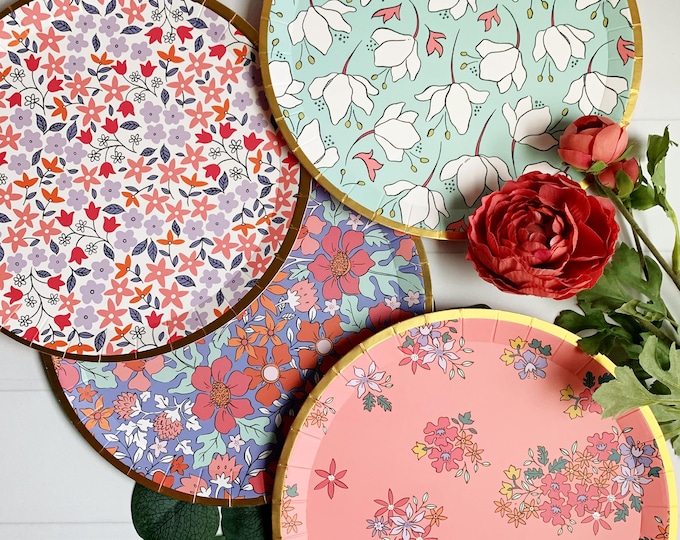 Flower Paper Plates, Easter Paper Plate, Mother's Day Plates, Spring ...