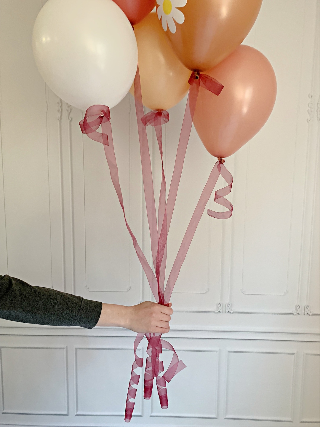 Wide Burgundy Balloon Tails - Set of 5 - Etsy