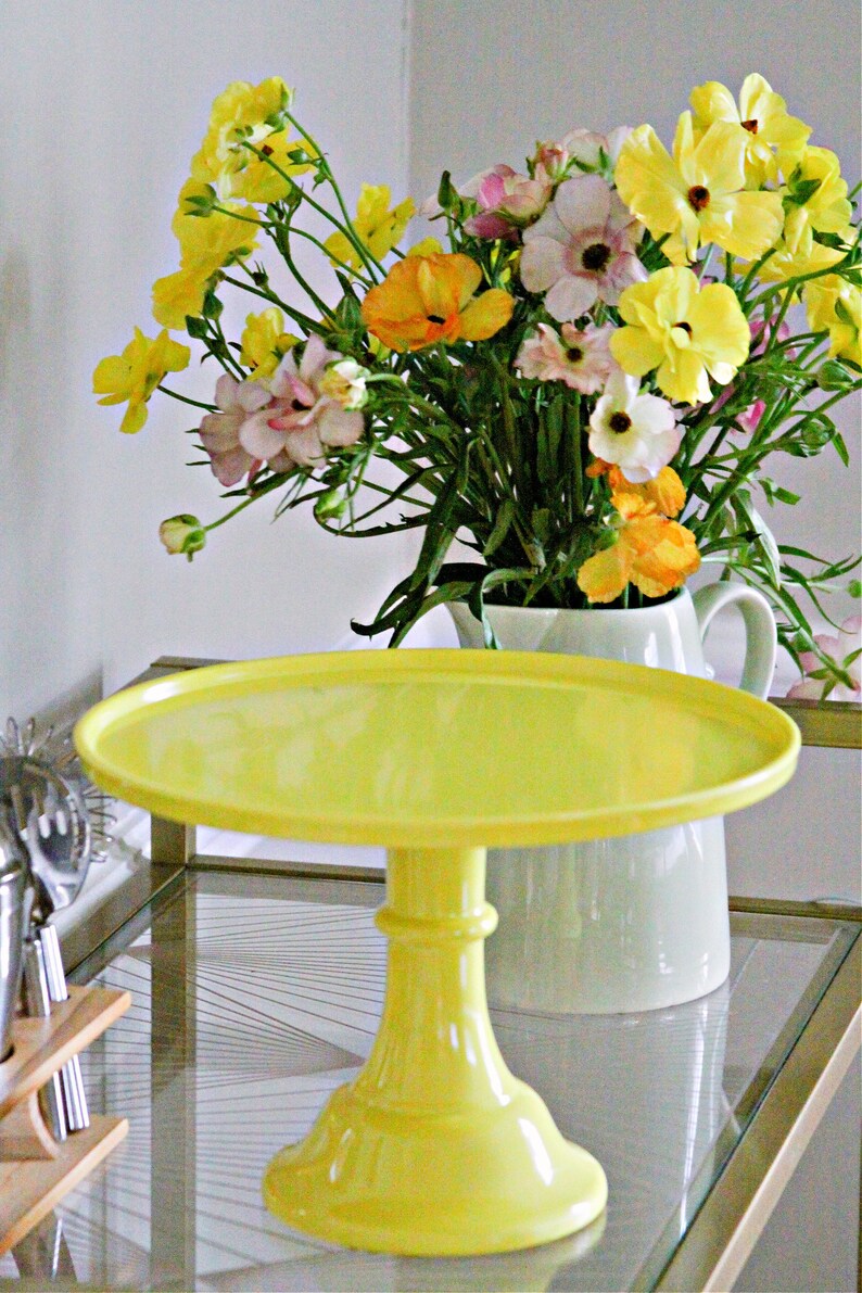 Yellow Cake Stand - Etsy