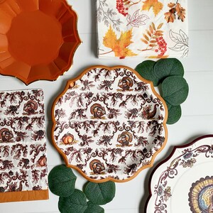 Turkey Toile Serving Tray - Etsy