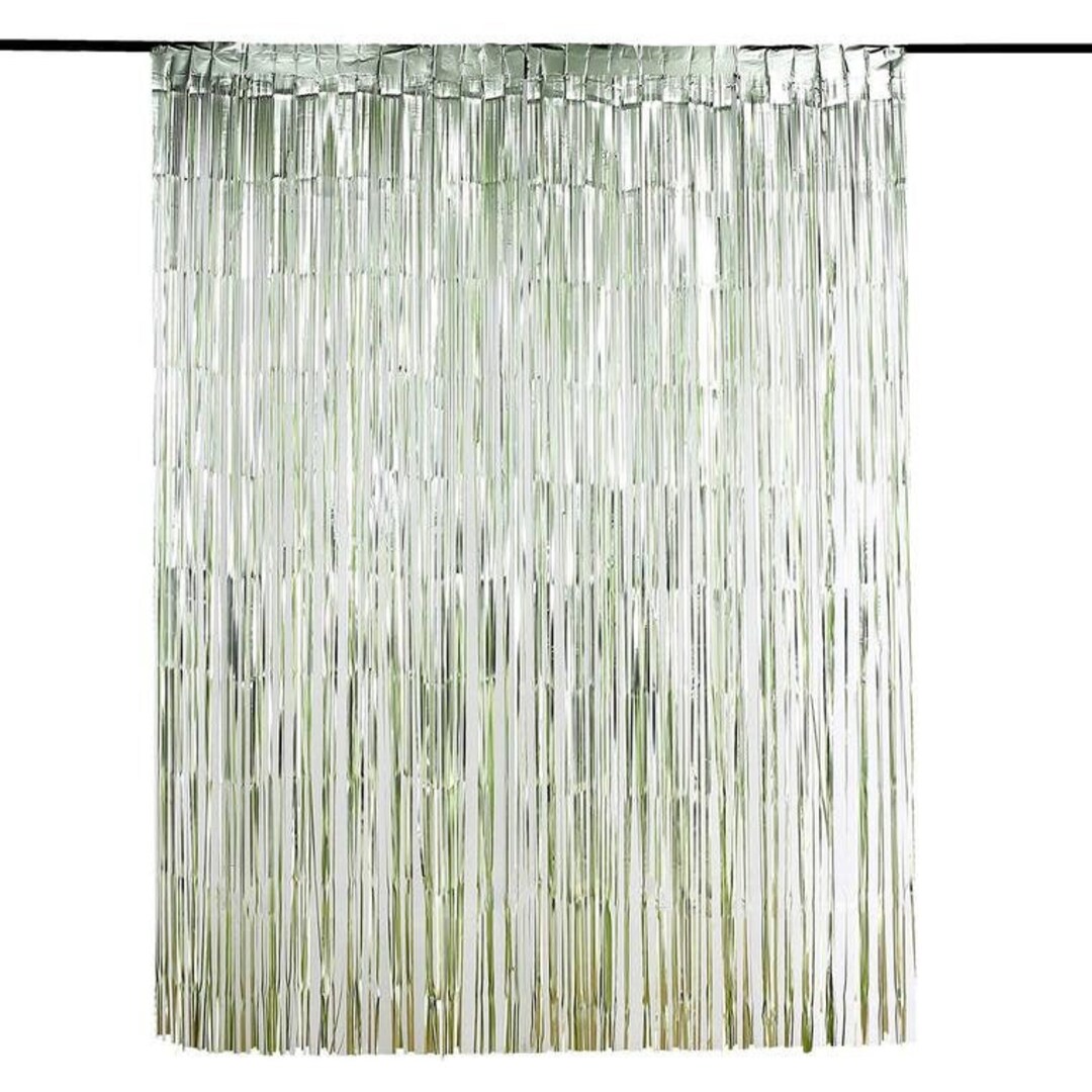 Sage Green Fringe Backdrop Curtain - Etsy