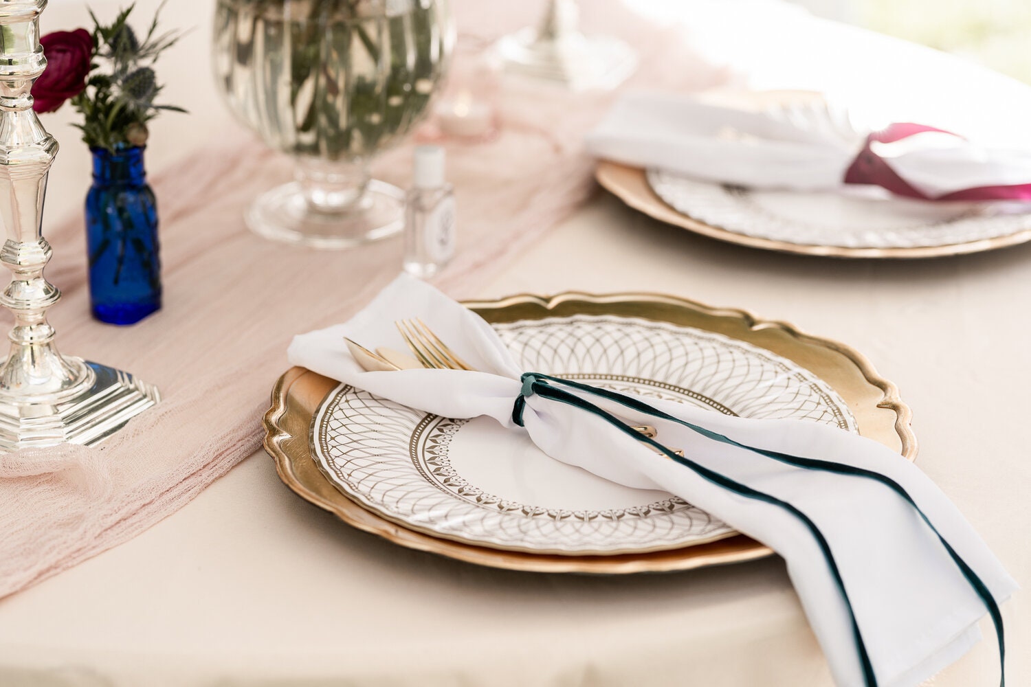 Gold Paper Plates Dinner Party Porcelain | Etsy