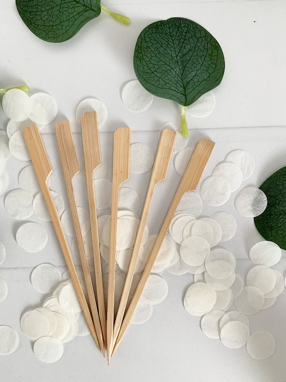Charcuterie Picks Bamboo Paddle Set of 25 - Etsy