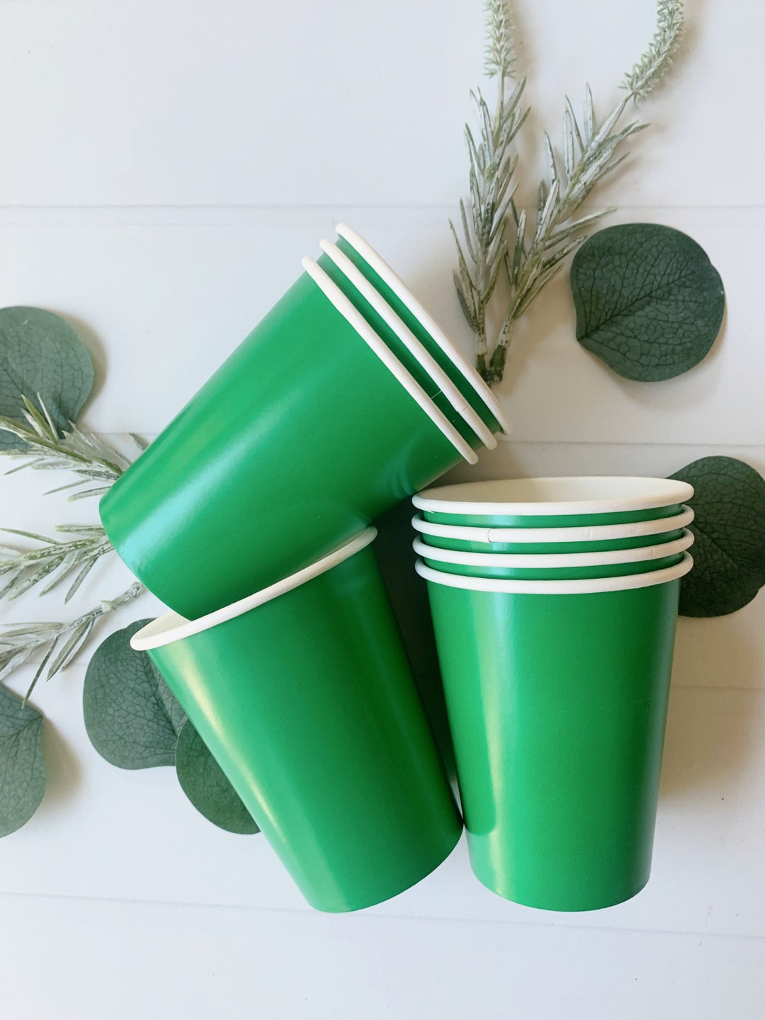 Emerald Green Cups: Set of 8 for Hot and Cold Beverages - Etsy
