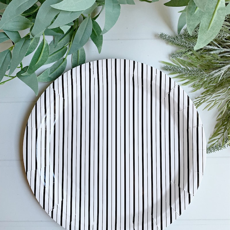 Black and White Paper Plates - Etsy