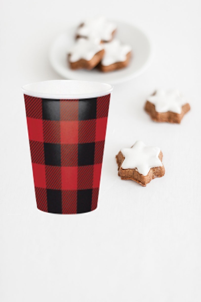 Buffalo Plaid Cups & Plates - Etsy