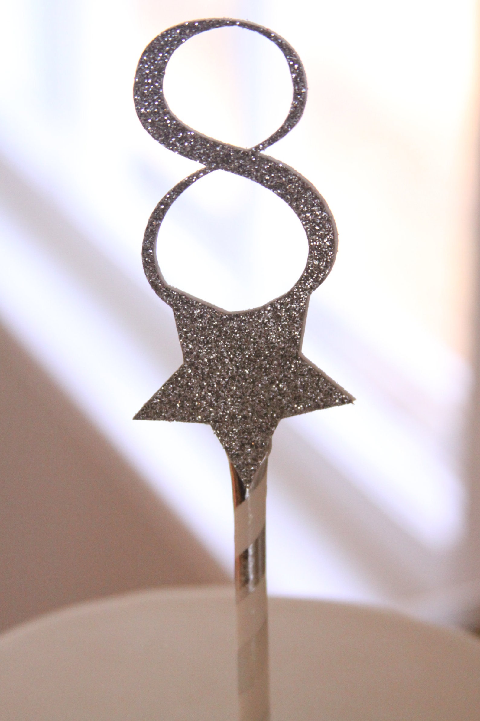 8th Birthday Topper Silver Star - Etsy