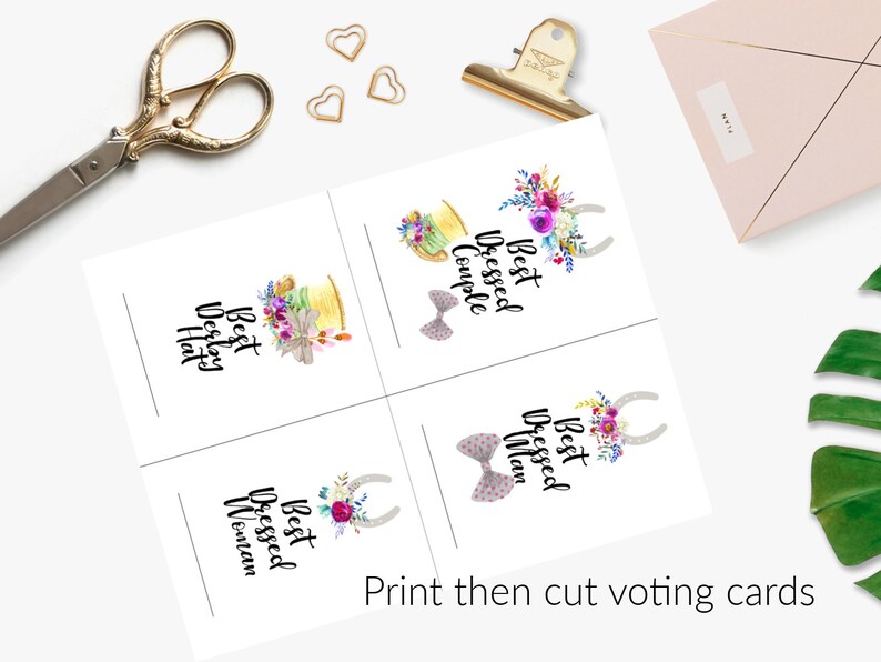 Best Dressed Sign and Voting Cards, Downloadable File Only - Etsy