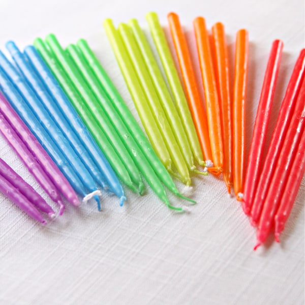 Rainbow Candles - Etsy
