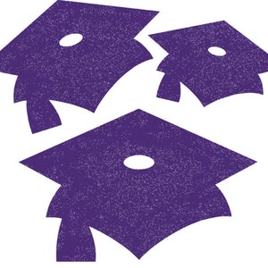 Purple Grad Hat Cut Outs - Etsy
