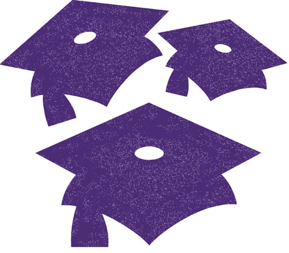 Purple Grad Hat Cut Outs by EnFete | Catch My Party