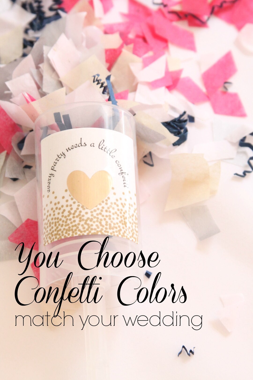 Wedding Confetti Pop Favors, Push up Confetti Poppers, Wedding Confetti ...