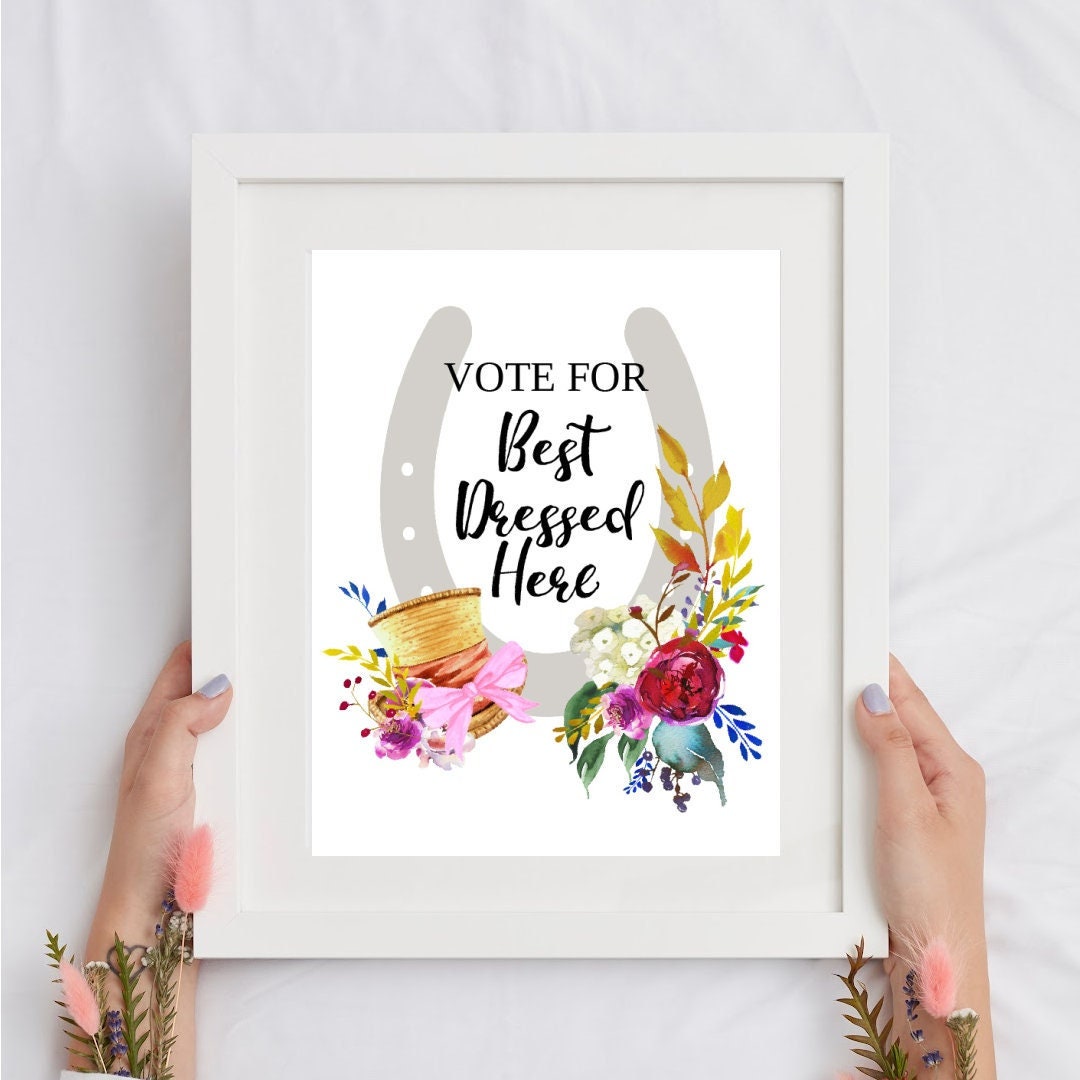 Best Dressed Sign and Voting Cards, Downloadable File Only - Etsy