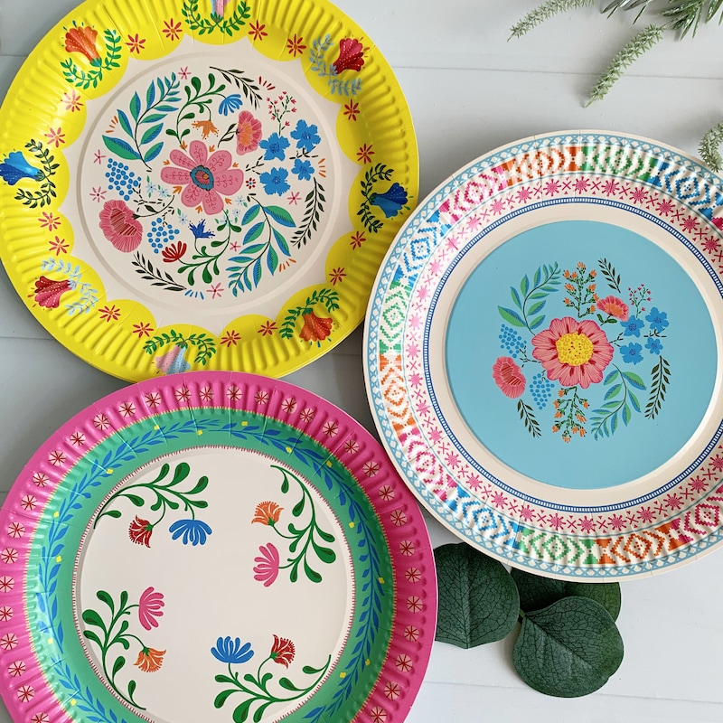 Boho Dinner Paper Plates - Etsy