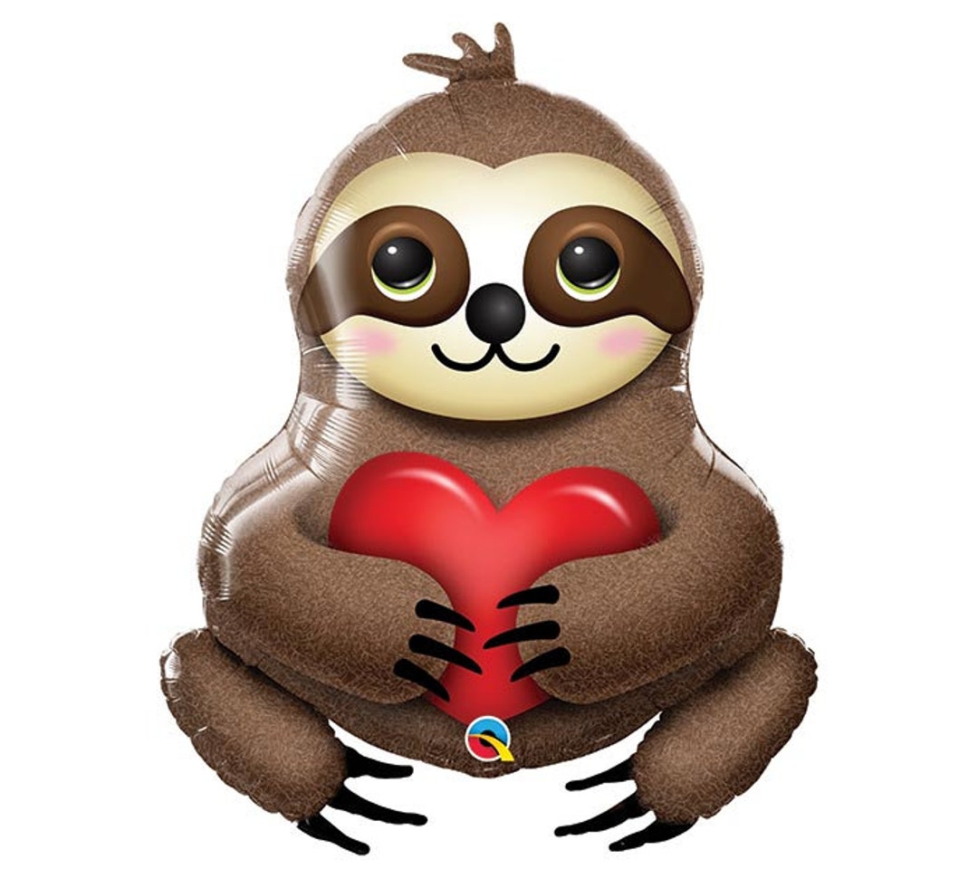 Sloth Balloon With Heart - Etsy