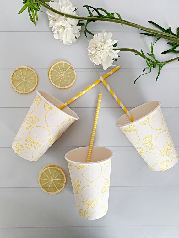 Lemon Party Paper Cups by EnFete | Catch My Party