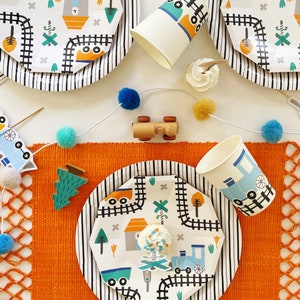 Steam Train Party Plates - Etsy