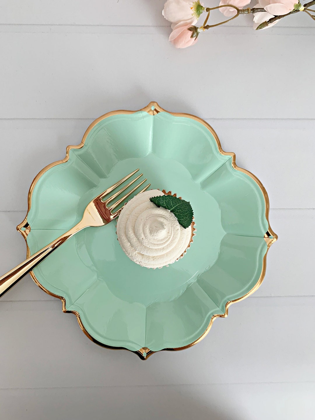 Mint Green Luncheon Plates - Etsy