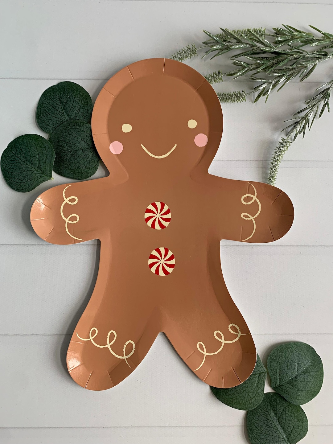 Gingerbread Man Plates - Etsy