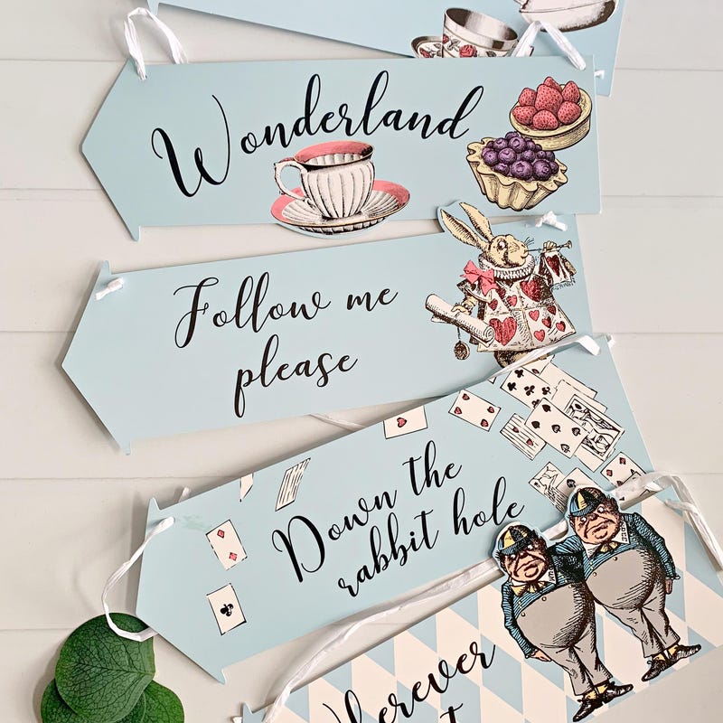 Alice in Wonderland Signs - Etsy