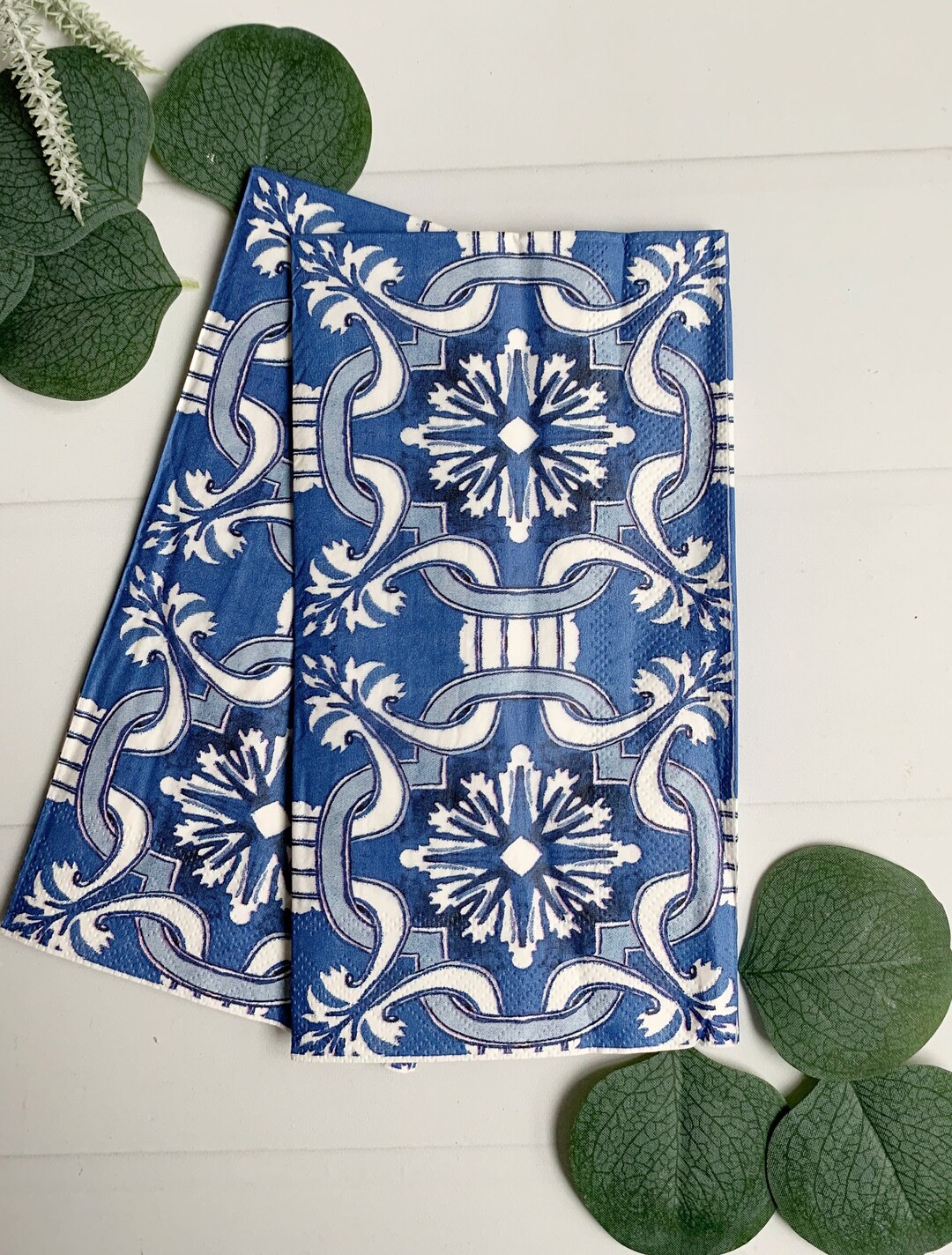 Moroccan Blue Dinner Napkin - Etsy