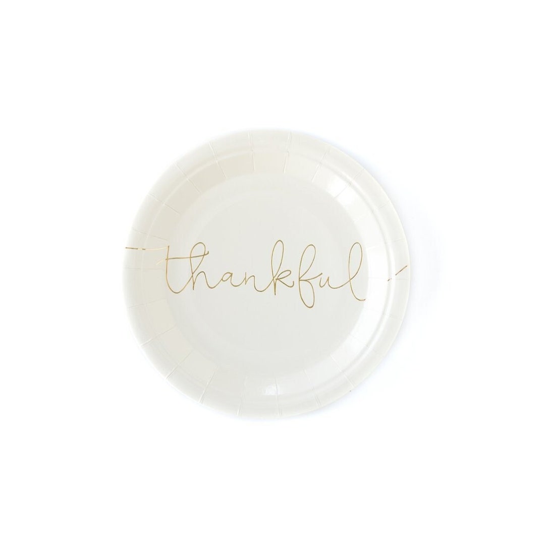 Grateful and Thankful 7 Inch Dessert Plates - Etsy