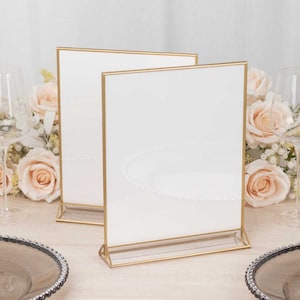 Gold Frame for Signs or Table Numbers - Wedding Reception Decor ...