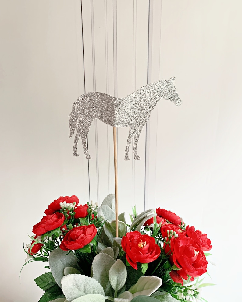 Silver Horse Centerpiece Pick - Etsy