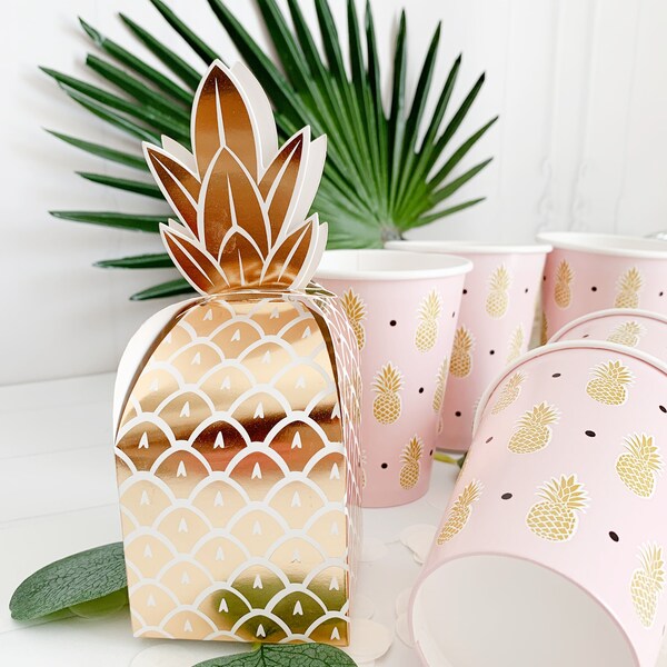 Pineapple Party Favor Box - Etsy