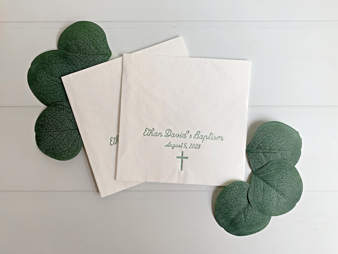 Personalized Baptism Napkins | Communion, Confirmation or Memorial ...