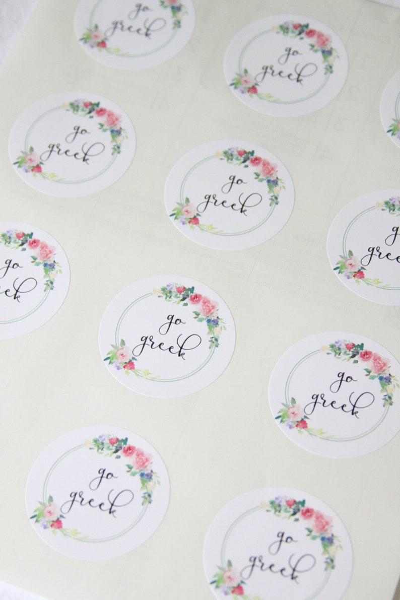 Go Greek Stickers Sorority Sister Gift - Etsy