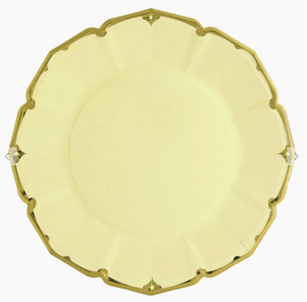 Yellow Paper Dinner Party Plates - Etsy