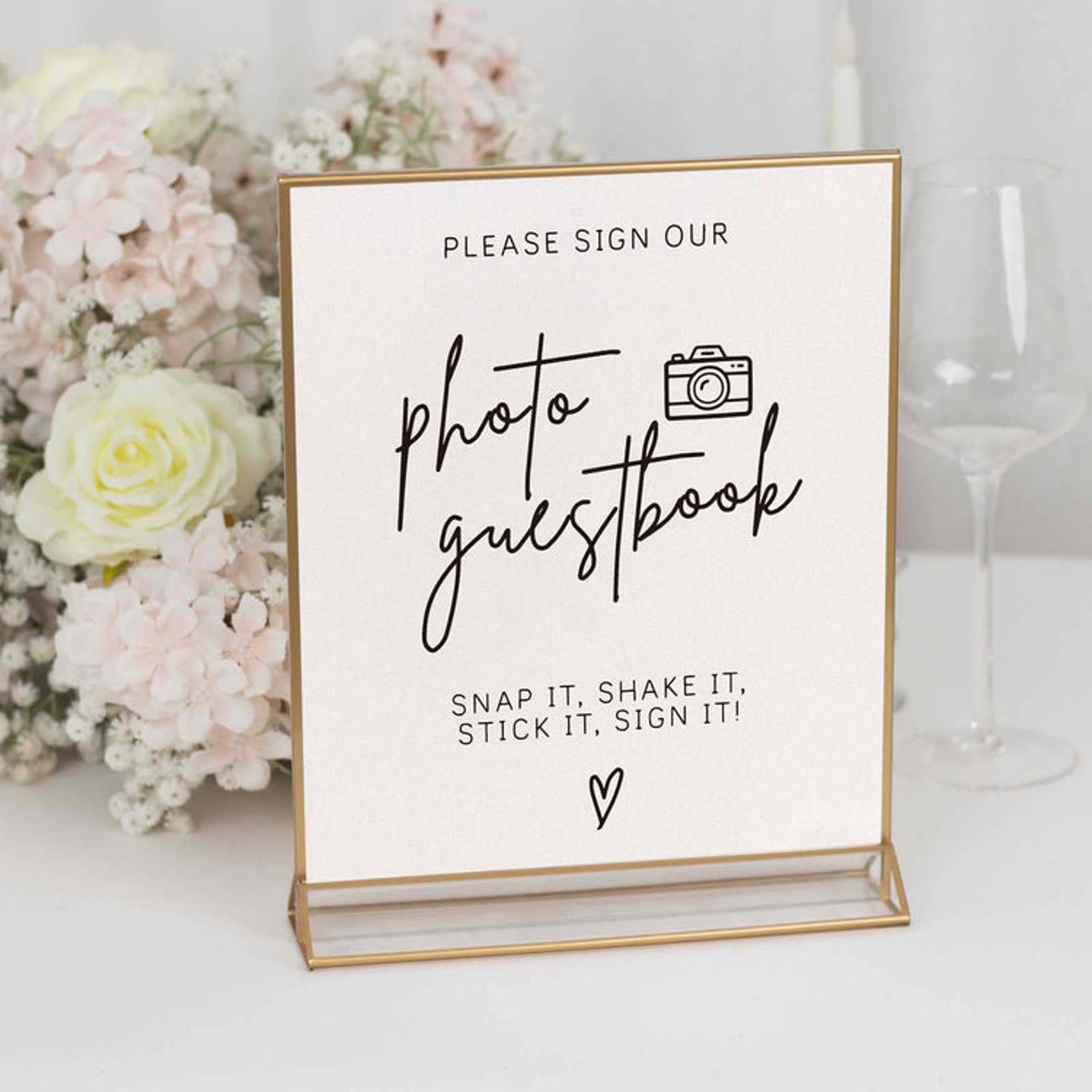 Gold Frame for Signs or Table Numbers - Wedding Reception Decor ...
