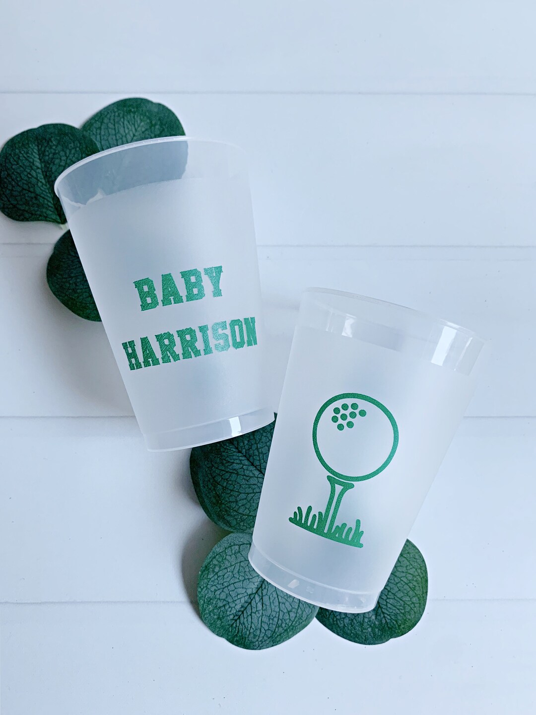Personalized Golf Frosted Cups: 12 Oz, Golf Baby Shower Decor - Etsy