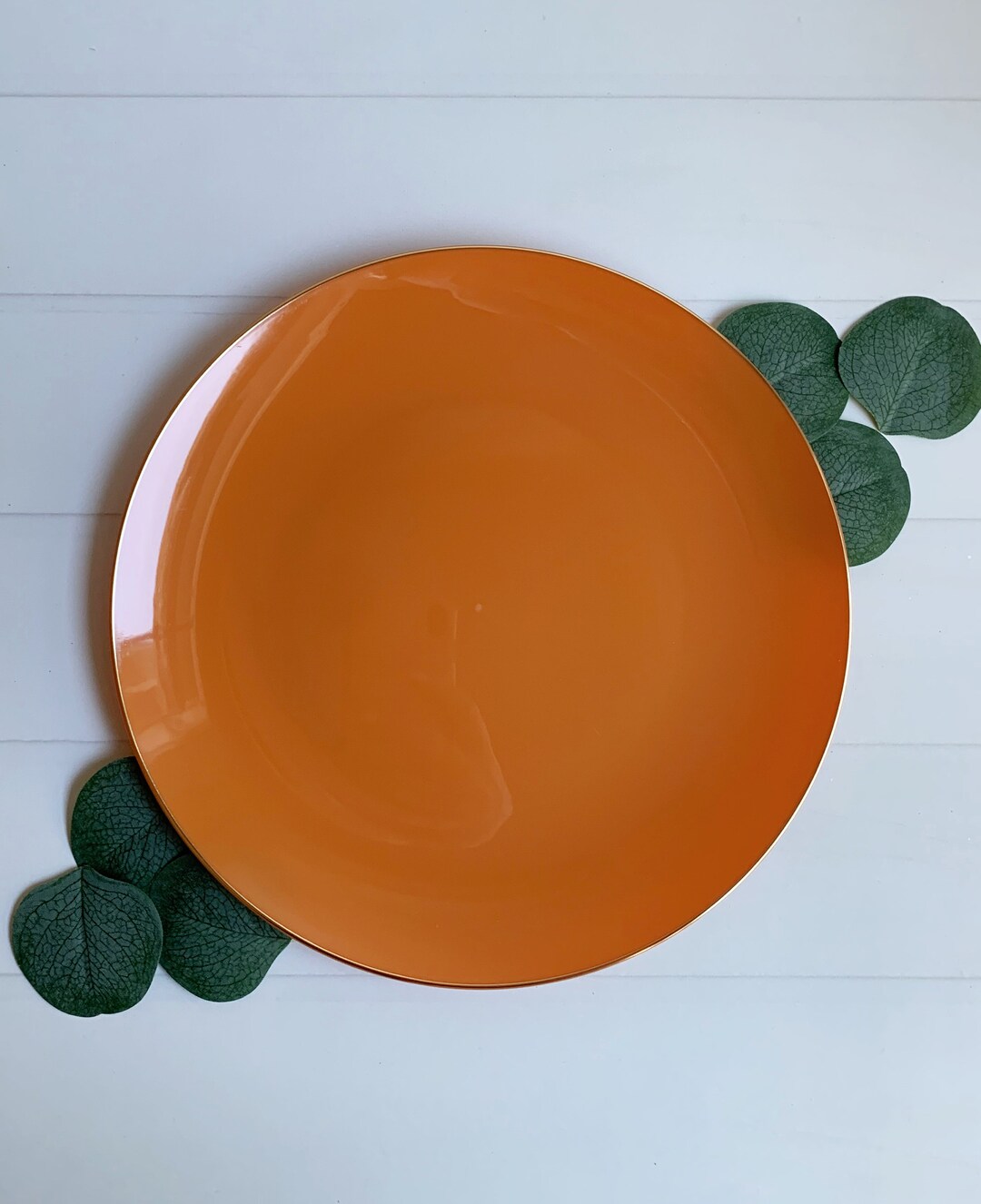 Amber Pumpkin With Gold Dinner Plates - Set of 10 Plastic Party Plates ...