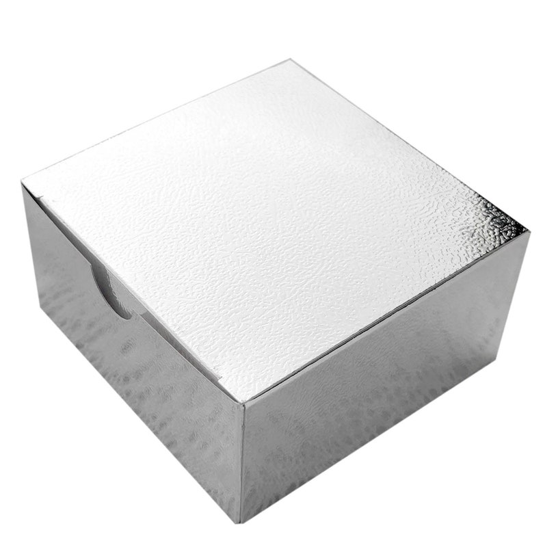 Cake and Donut Boxes - Shiny Silver - Etsy