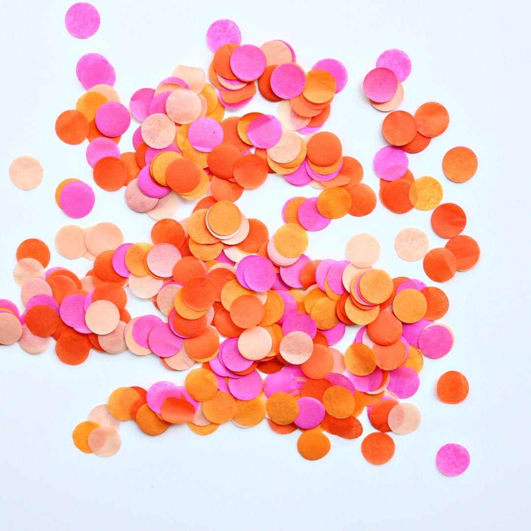Pink & Orange Confetti - Etsy