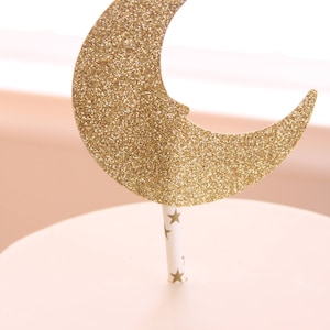 Moon Cake Topper- Gold & Silver - Etsy