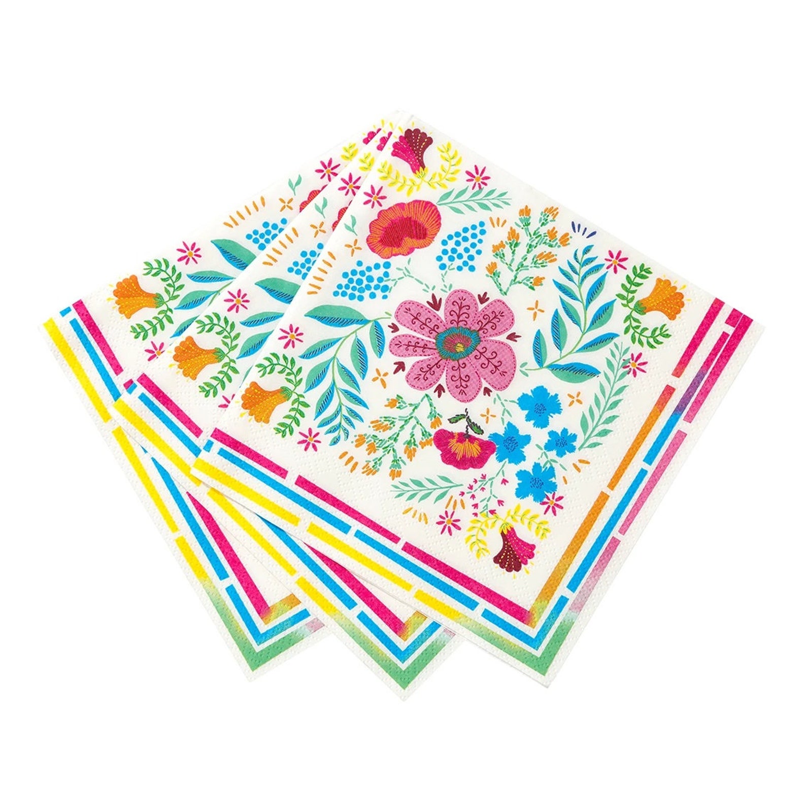 Boho Fiesta Napkins | Set of 20 Luncheon Sized Napkins - Etsy