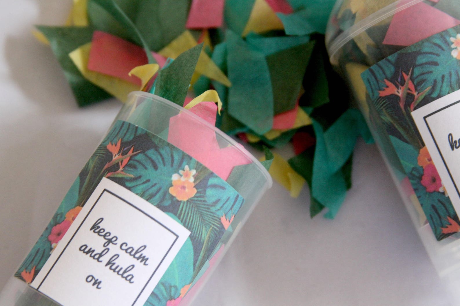 Moana Birthday Push up Confetti Popper Tropical | Etsy