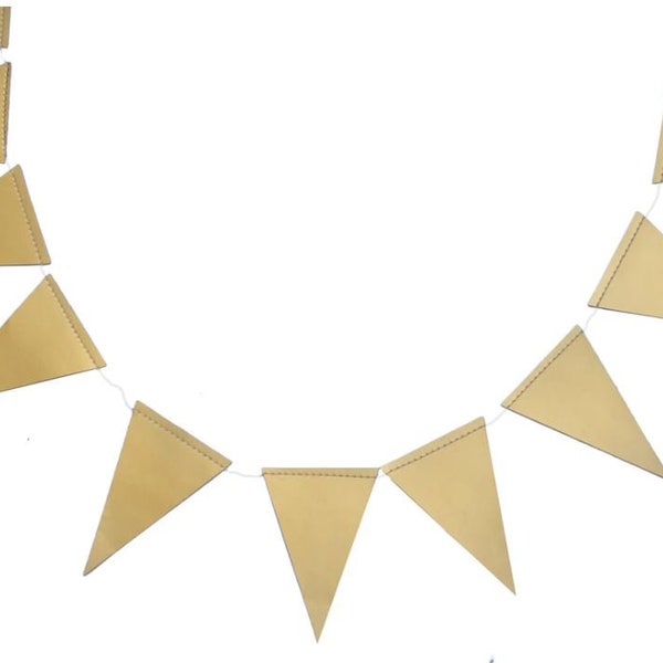 Gold Pennant Banner - Etsy