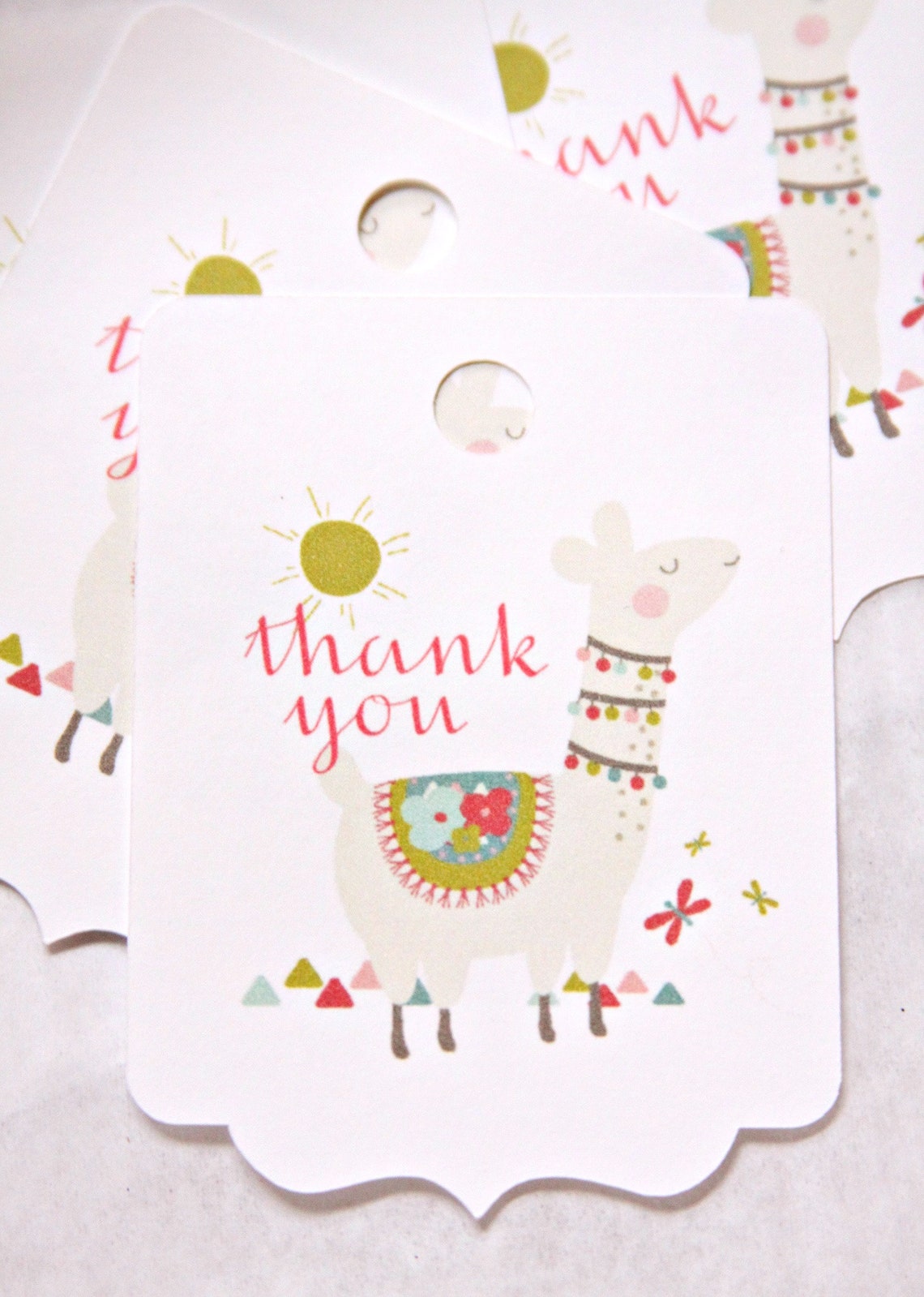 Llama Mama Thank You Favor Tags - Etsy