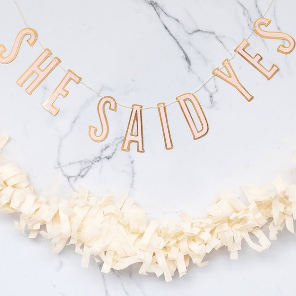 She Said Yes Banner - Etsy