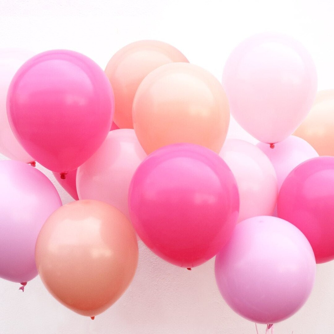 Pink and Peach Balloon Bundle - Etsy
