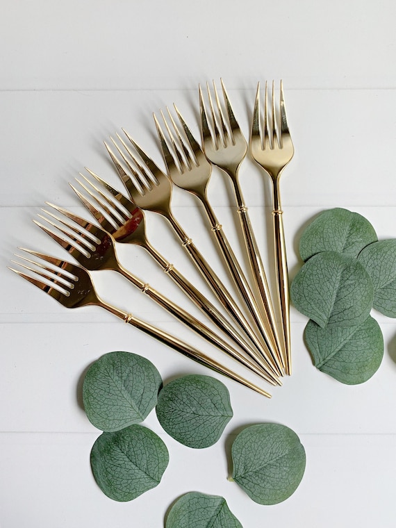 Gold Modern Forks by EnFete | Catch My Party