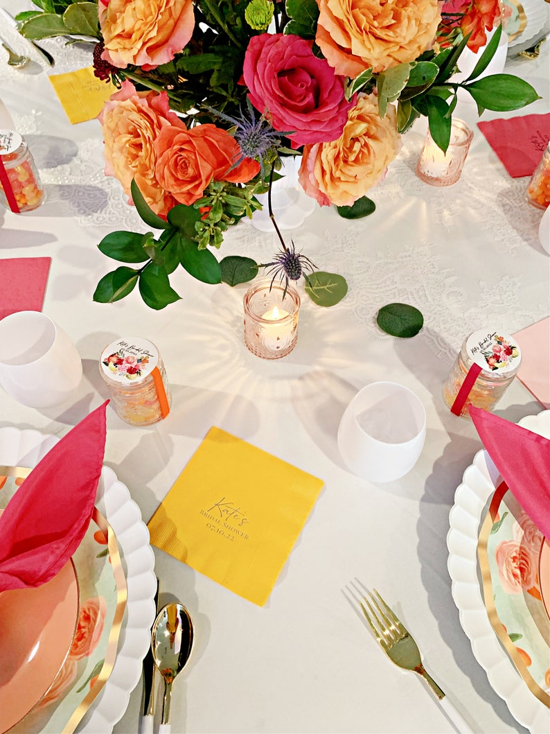 Initial Wedding Bar Cocktail Napkins - Etsy