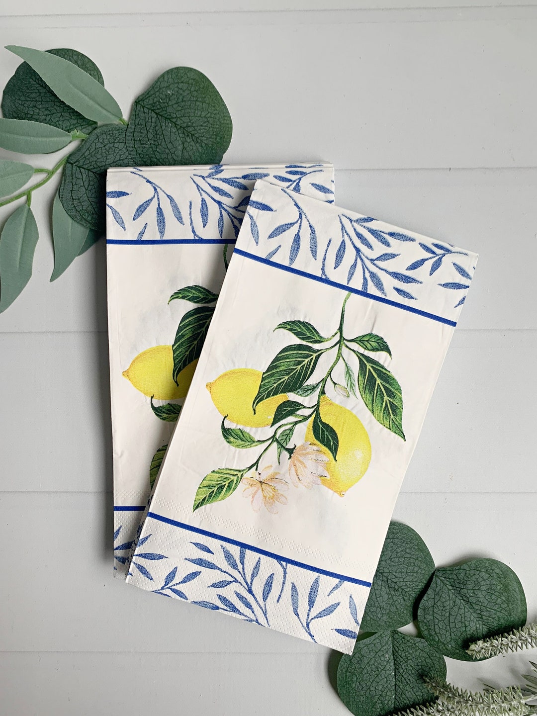 Amalfi Lemon Dinner Napkins - Etsy