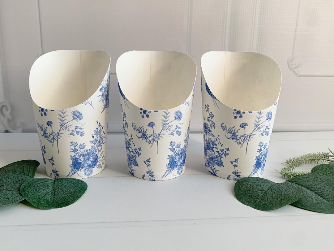 Blue Toile Charcuterie and French Fry Cups - Etsy