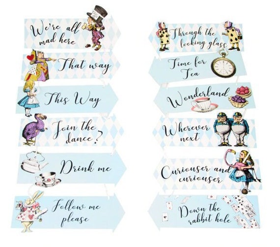 Alice in Wonderland Signs - Etsy